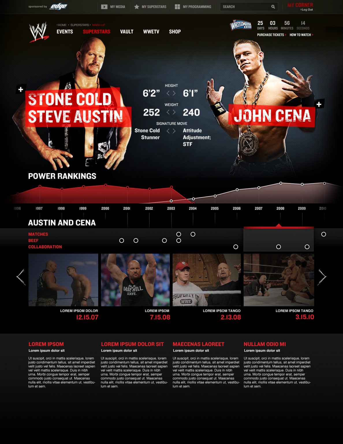 WWE Website Design (pitch) – Chris Lehault